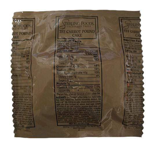 USA MRE Carrot Pound Cake | Foreign and International MREs | Foreign ...