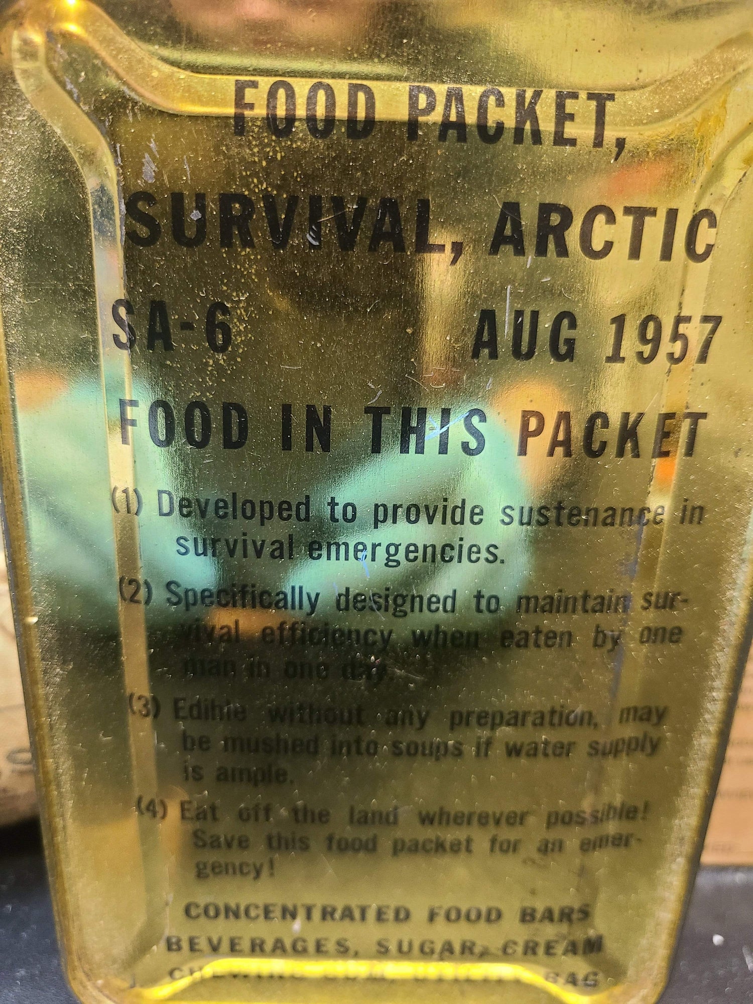 Vintage Collector Food Packet, Survival Arctic | Foreign and ...