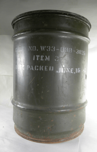 Vintage USA World War 2 1945 Ration Storage Drum | Foreign and International MREs